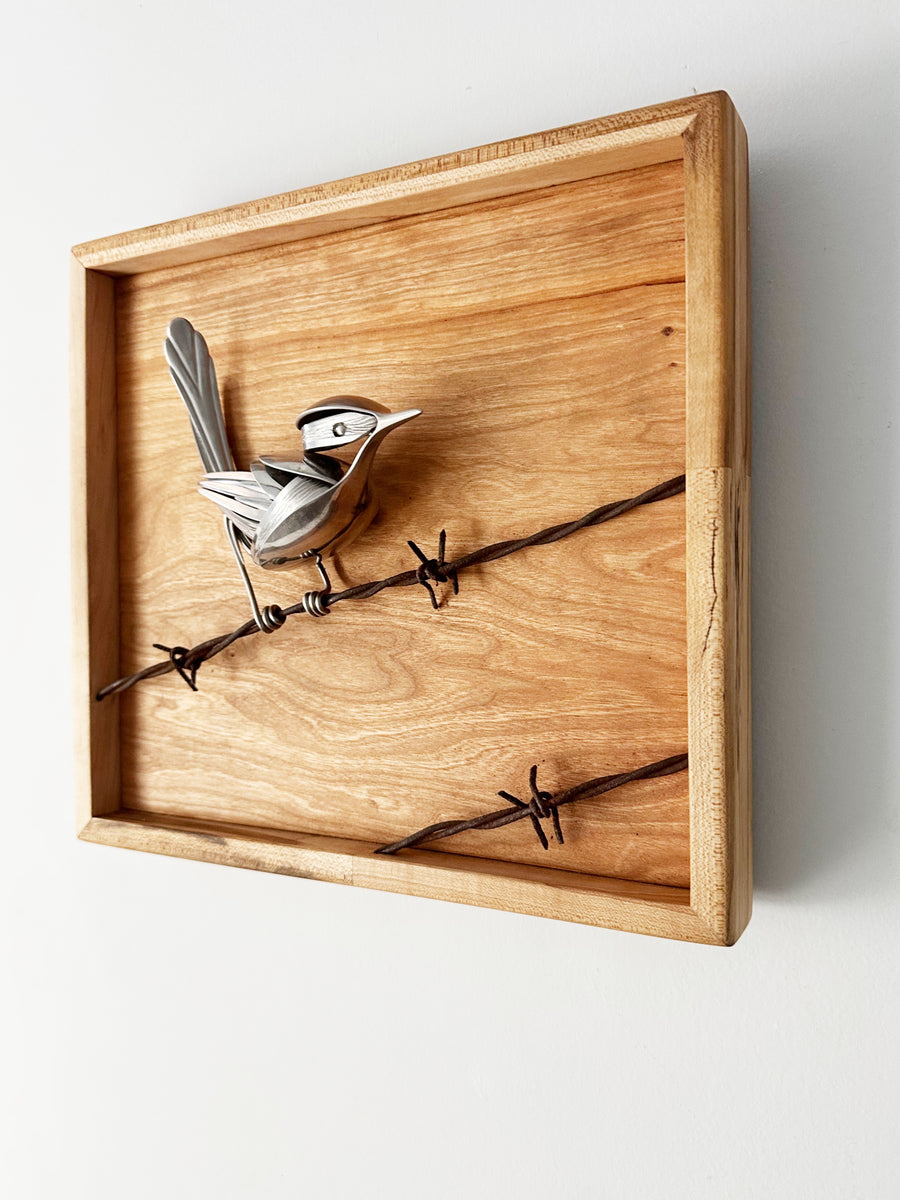 "Barb" - Metal Bird Sculpture – Airtight Artwork