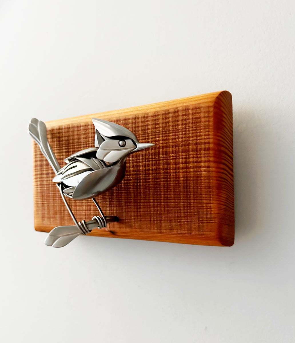 "Carey" - Metal Bird Sculpture – Airtight Artwork